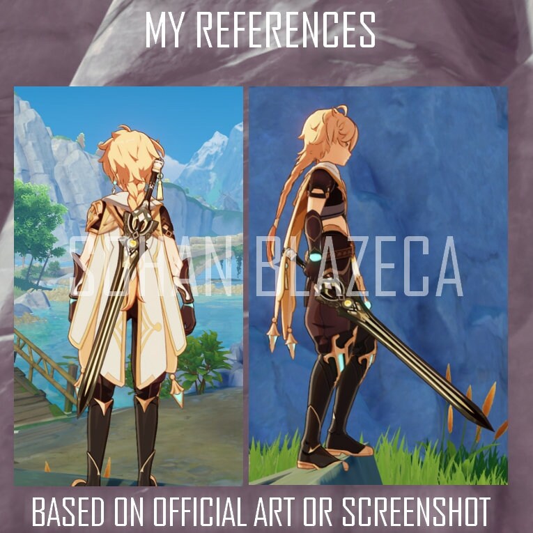 PROTOTYPE RANCOUR Aether patterns Genshin Impact COSPLAY | Etsy