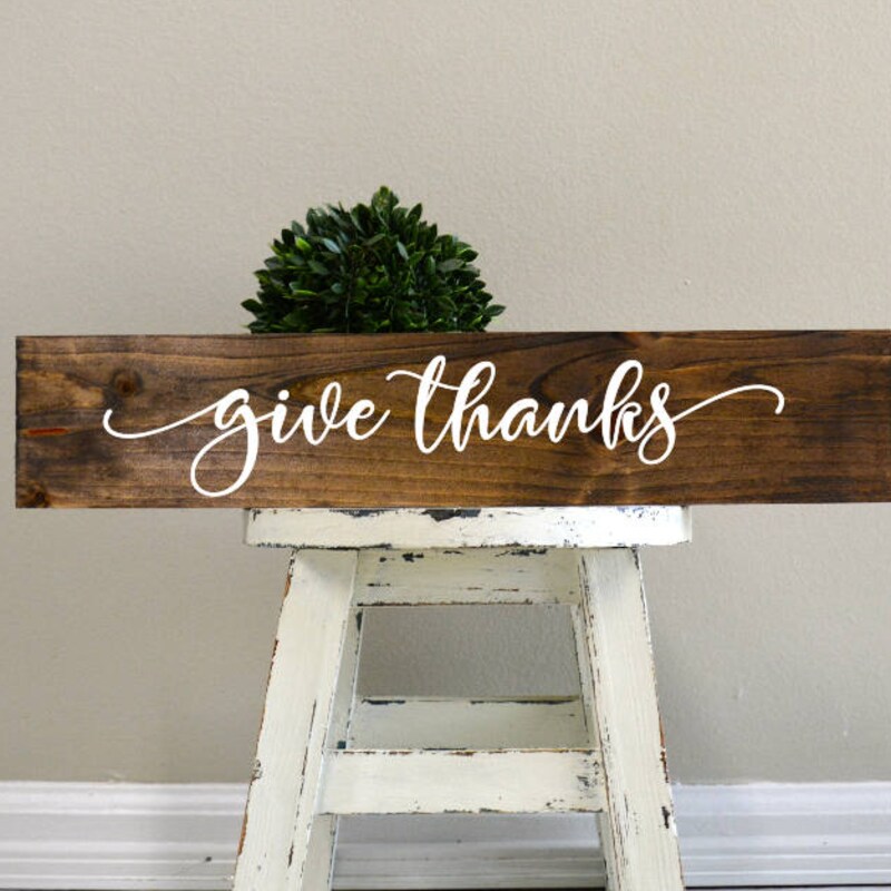 Give Thanks Sign - Etsy
