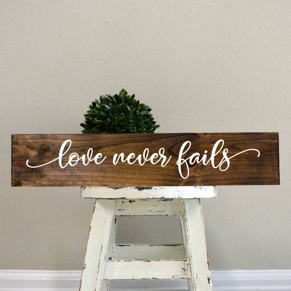 Love Never Fails Sign - Etsy