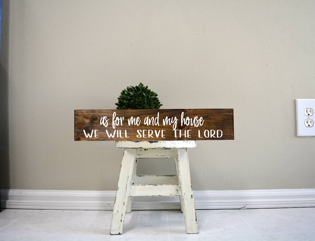 As for Me and My House Sign, as for Me and My House Wood Sign, as for ...