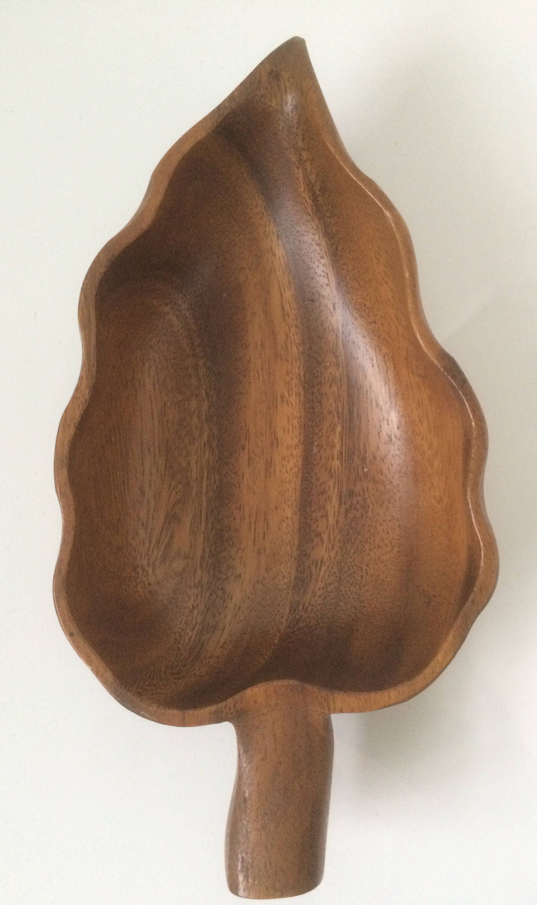 Vintage Tiki Style Wooden Leaf-shaped Snack Bowl Retro Style | Etsy