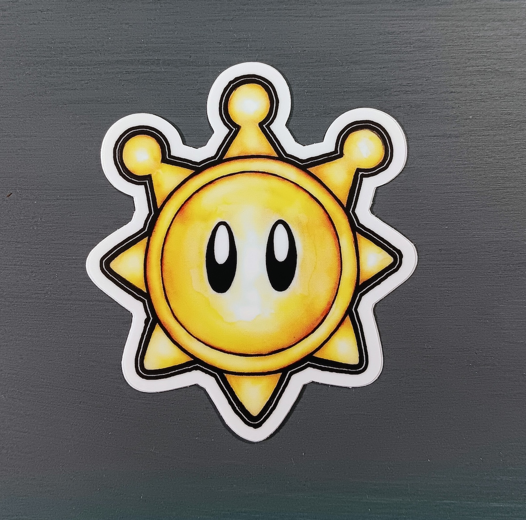 Super Mario Shine Sprite Vinyl Sticker - Etsy