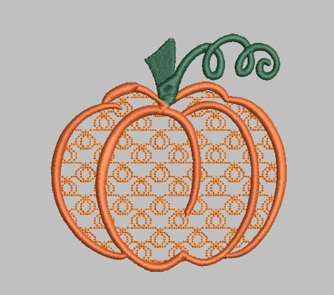 Pumpkin Embroidery Design - Etsy