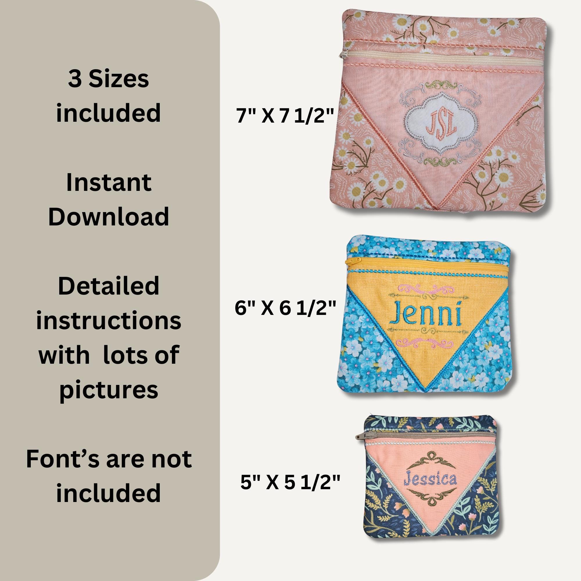 Machine Embroidery Design in the Hoop Pattern Bag Travel Organizer ...