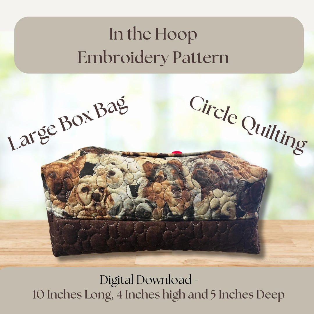 In the Hoop Machine Embroidery Pattern Travel Organizer Circle Quilted ...