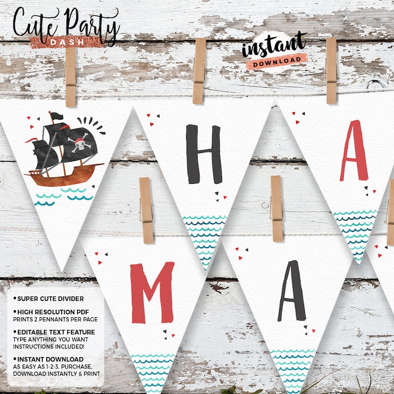 Pirate Banner - Etsy