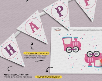 Pink Train Party | Etsy