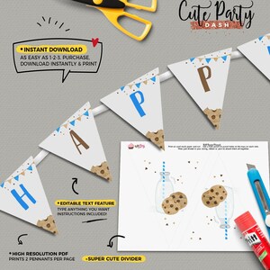 INSTANT DOWNLOAD, EDITABLE Milk and Cookies Birthday Welcome Sign Milk ...