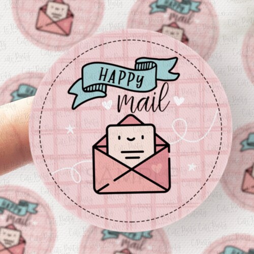 Happy Mail Printable Stickers Support Small Business - Etsy