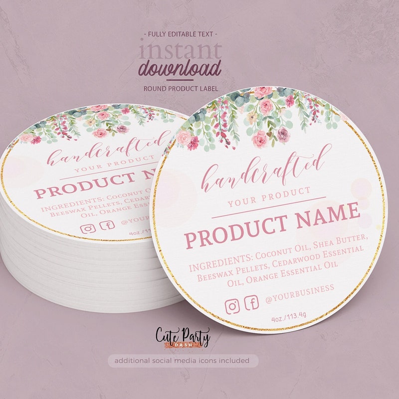 Circle Labels - Etsy