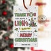 Editable Christmas Gift Tag Printable, Holiday Thank You Tags (instant ...