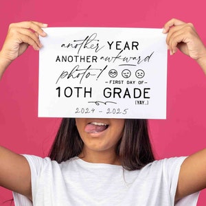 Editable Teenager First Day of School Sign Printable INSTANT DOWNLOAD ...