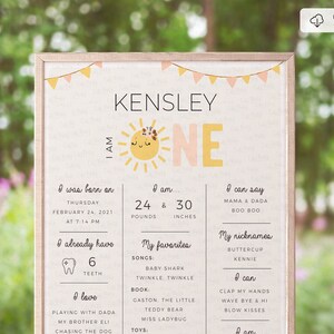 Little Sunshine Birthday Girl Chalkboard Sign Editable - Etsy