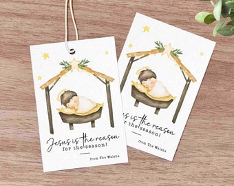 EDITABLE Nativity Christmas Gift Tags - Love of Christ Fill Your Heart ...