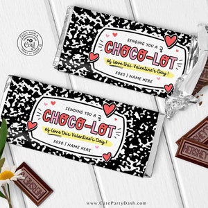 Choco-lot of Love Teacher Valentines Day Gift Chocolate Bar Wrapper ...