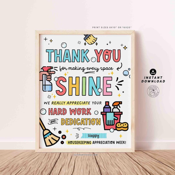 Housekeeping Week Posters - Etsy