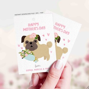 Mothers Day Tag Printable Editable Floral Mother's Day Gift for Mom ...