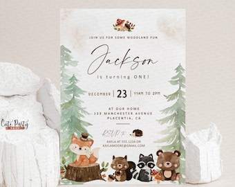 Forest Birthday Invitation - Etsy