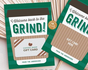 PRINTABLE Back to School Coffee Teacher Gift Card Holder - Etsy