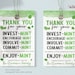 INSTANT DOWNLOAD, Volunteer Mint Tags, PTA Staff Gift Appreciation Mint ...