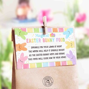 Magical Easter Bunny Food Tag Printable (instant Download) - Etsy