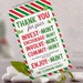Christmas Thank You Mint Gift Tag, Enjoy-mint School Pto Pta Volunteer ...