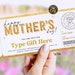 Mother's Day Gift Voucher, Surprise Gift for Mom Certificate Template ...