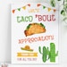 Let's Taco 'bout Appreciation Gift Sign, Teacher Staff Employee School ...