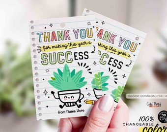 Teacher Appreciation Tag, EDITABLE One SMART COOKIE Tag, Teacher Thank ...