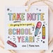 Back to School Gift Tags Take Note Editable Pen Marker Gift for Teacher ...