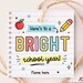 Bright School Year Gift Tag: Editable Template (instant Download) - Etsy