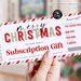 Editable Christmas Subscription Gift Ticket Voucher (instant Download ...