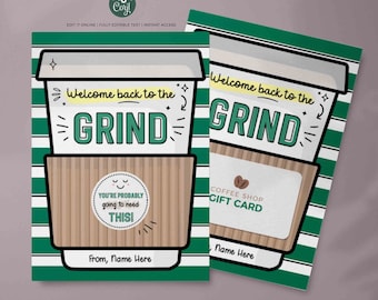 PRINTABLE Back to School Coffee Teacher Gift Card Holder - Etsy