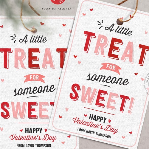 Editable Valentine's Day Gift Tags. Printable Valentines | Etsy