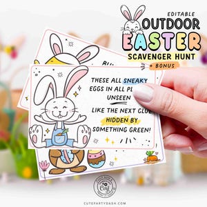 Outdoor Easter Egg Hunt Printable INSTANT DOWNLOAD Editable Easter ...