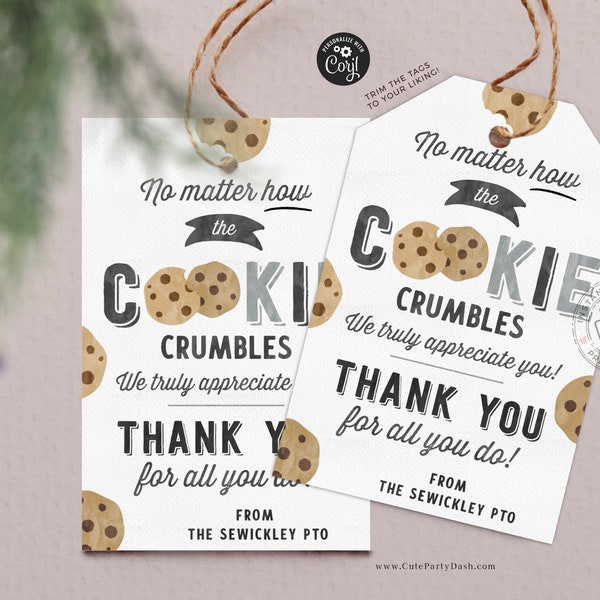No Matter How the Cookie Crumbles Editable Printable - Etsy