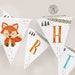 Editable Fox Happy Birthday Wall Banner, Woodland Fox Bunting Party ...