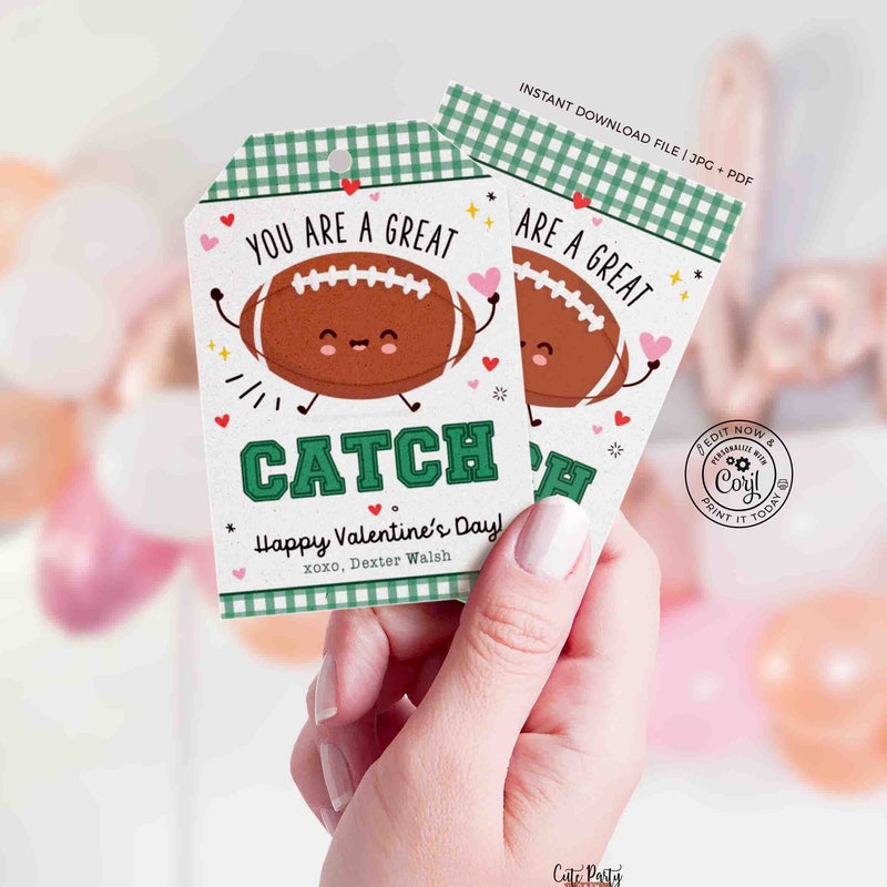 Football Valentine - Etsy