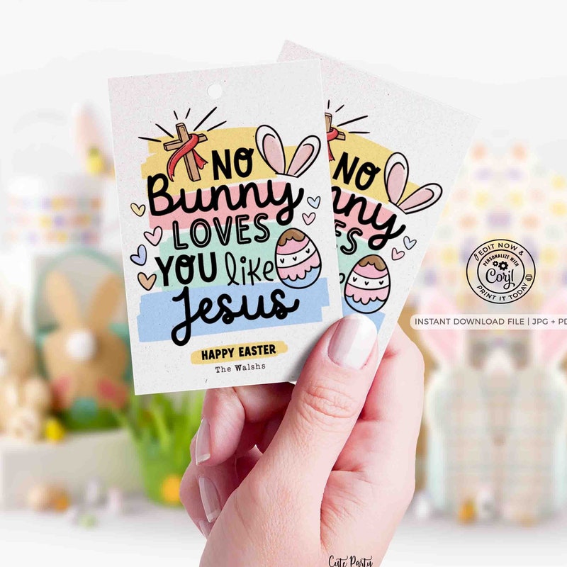 No Bunny Loves You Like Jesus - Etsy