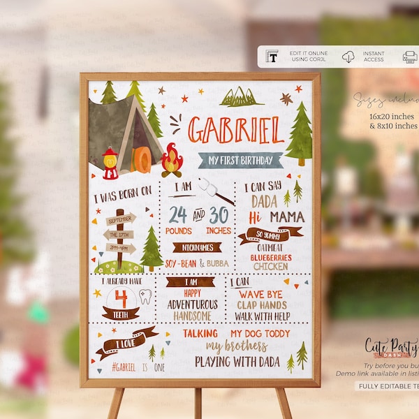 Camping Birthday - Etsy