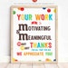 Staff Appreciation Sign Printable INSTANT DOWNLOAD Editable Employee ...