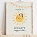 Little Sunshine Birthday Welcome Sign, Printable Editable Sunshine ...