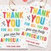 Editable Appreciation Gift Tag: Teacher, Employee, Staff (instant ...