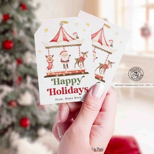 Editable Merry Christmas Gift Tags Printable INSTANT DOWNLOAD Editable ...