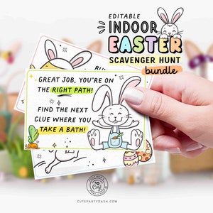 Indoor Easter Egg Hunt Printable Bundle INSTANT DOWNLOAD Editable ...