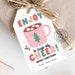 Enjoy a Cup of Cheer Christmas Gift Tag Printable INSTANT DOWNLOAD ...