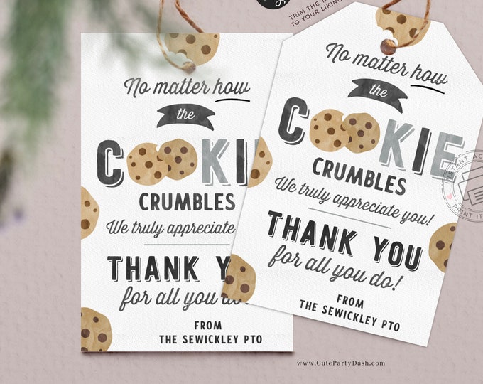 Staff Appreciation Gift Tags | COOKIE Crumbles | You Are the BEST ...
