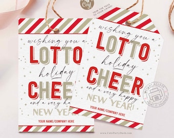 Christmas Wishing You a Lotto Holiday Cheer Gift Tag, Appreciation Gift ...