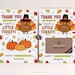 Editable Thanksgiving Gift Card Holder: Teacher Thank You (printable ...