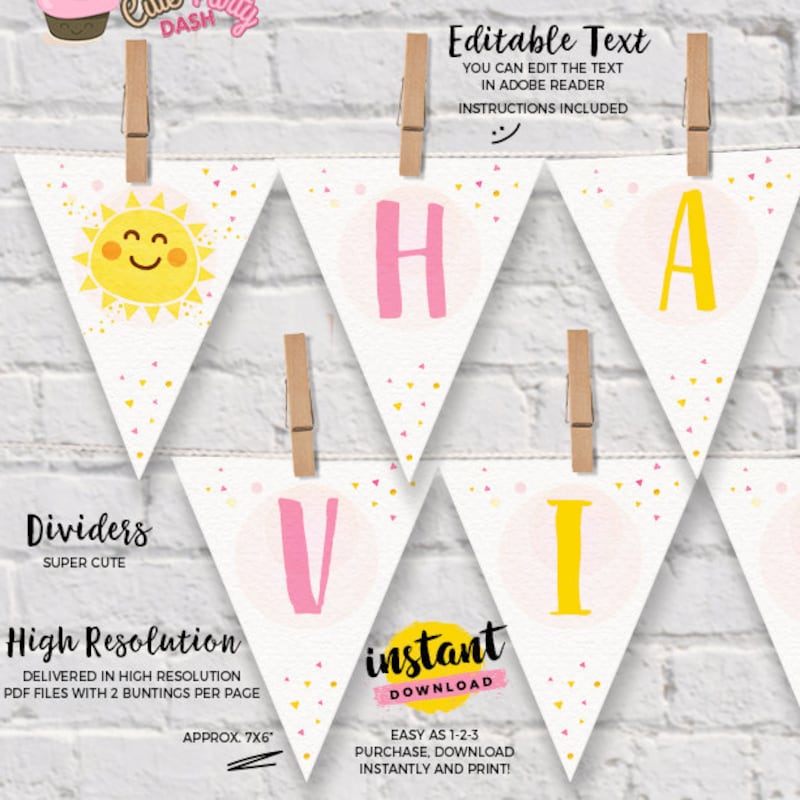 Sunshine Banner - Etsy